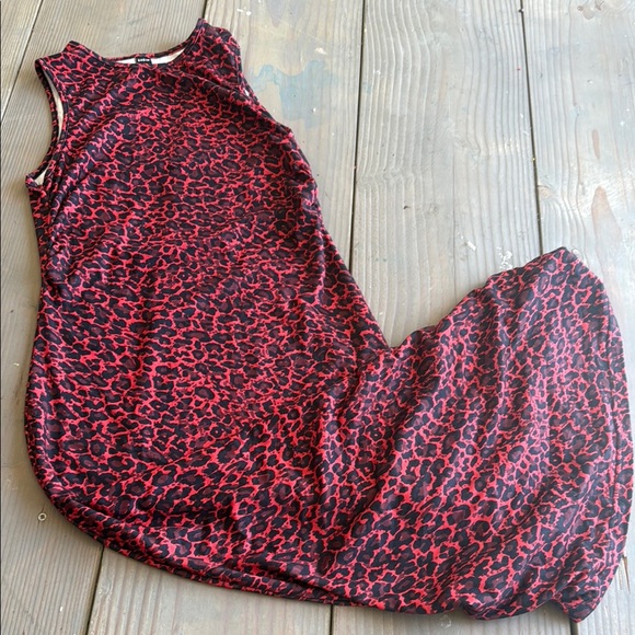 SHEIN | Dresses | Shein Red And Black Leopard Print Maxi Dress | Poshmark